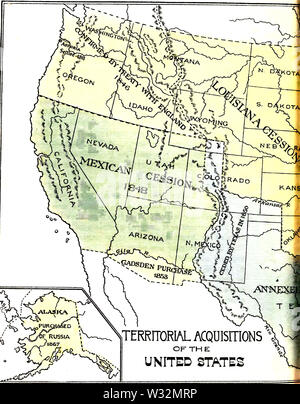 Territorial Acquisitions of United States, Map Stock Photo - Alamy