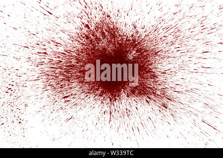 Blood splashed isolated on white background Stock Photo - Alamy