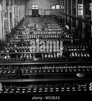 [ 1900s Japan - Japanese Silk Factory ] — Women in kimono weaving silk ...