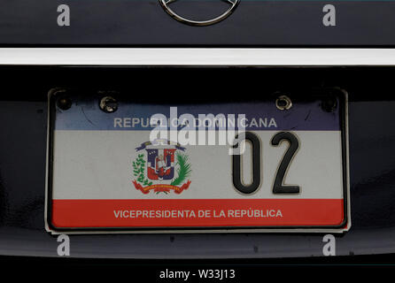 DOMINICAN REPUBLIC car number plate. Photo: Tony Gale Stock Photo - Alamy