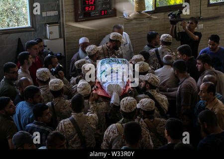 July 11, 2019 - Jabalia, Gaza. 11 July 2019. Mourners bid farewell to ...