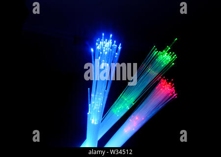Macro closeup fiber optic cable wire Stock Photo - Alamy