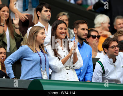 Ana Bodi Tortosa, fiancé of Roberto Bautista Agut on day eleven of the ...