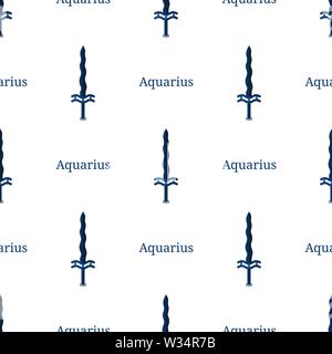 Aquarius Sword. Zodiac Sign. Flat Cartoon Zodiacal Weapon. One of 12 ...