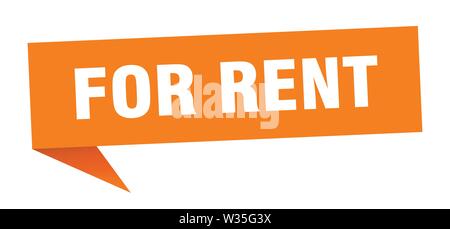 for rent speech bubble. for rent sign. for rent banner Stock Vector ...