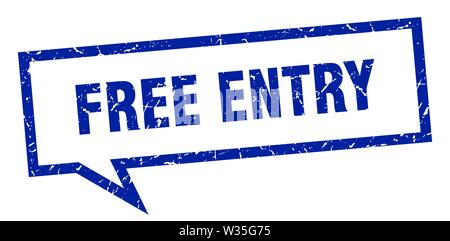 free entry sign. free entry square speech bubble. free entry Stock ...