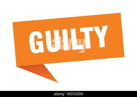 guilty speech bubble. guilty sign. guilty banner Stock Vector Image ...