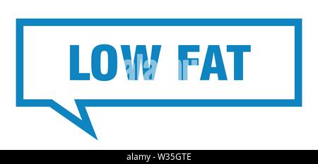 low fat sign. low fat square speech bubble. low fat Stock Vector Image ...