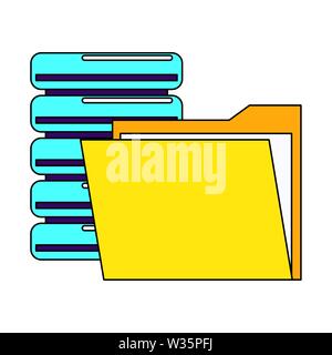 documents files system archives cartoon Stock Vector Image & Art - Alamy
