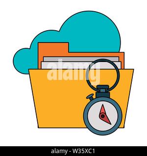 documents files system archives cartoon Stock Vector Image & Art - Alamy