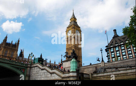 The Big Ben historic watchtower in the heart of London Stock Photo - Alamy