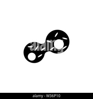 Dividing Cell with Nucleus flat vector icon. Simple solid symbol ...