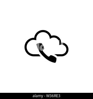 IP telephony concept icon. Telephone communication idea thin line ...