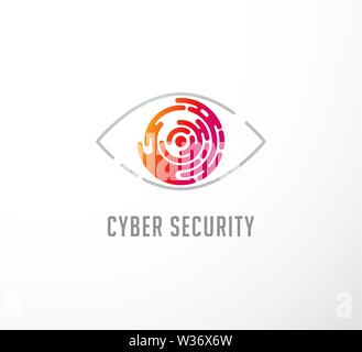 security eye fintech icon vector illustration design Stock Vector Image ...