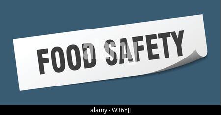 food safety sticker. food safety square isolated sign. food safety ...