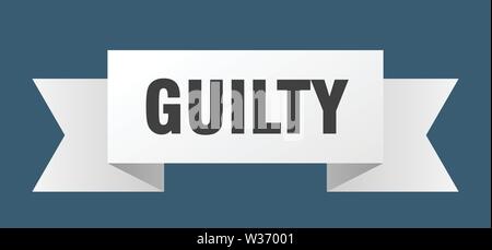 not guilty ribbon. not guilty isolated sign. not guilty banner Stock ...