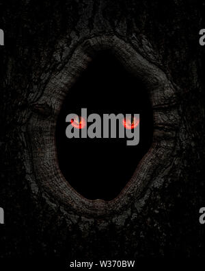 shaggy monster red eyes closeup Stock Photo - Alamy