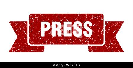 press grunge ribbon. press sign. press banner Stock Vector Image & Art ...