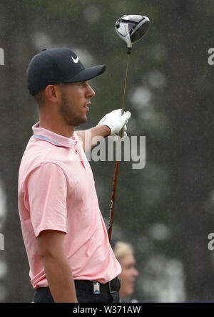 England's Jack Singh Brar on the 7th tee during day three of the ...