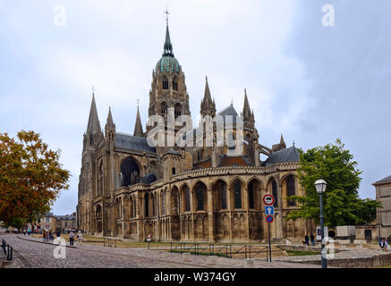 Bayeux Cathedral Catholic Church France Normandy FR Europe Norman Stock ...