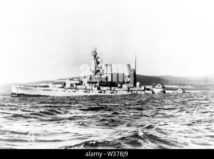 German Battleship 'Bayern' sinking, Scapa Flow, Orkney, 21st June 1919 ...