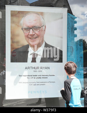 The funeral cortege for Penneys/Primark founder Arthur Ryan makes its ...