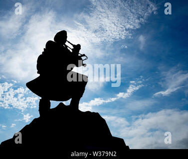 Statue of Bill Millin, personal piper of Lord Lovat Fraser whose ...