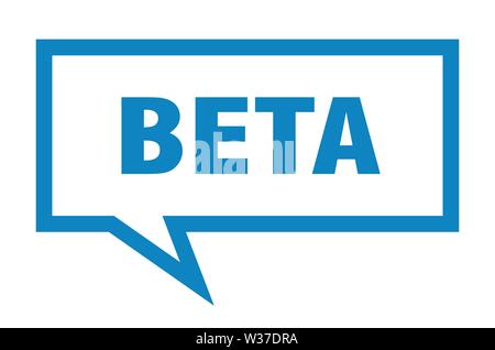 beta sign. beta square speech bubble. beta Stock Vector Image & Art - Alamy