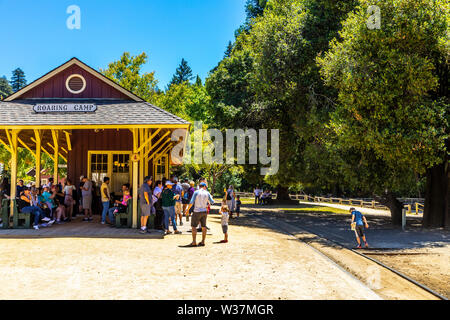 Roaring Camp and Big Trees Railroad in Felton California USA Stock ...