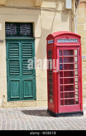 Red telephone box, Marsaxlokk, Malta, Europe Stock Photo - Alamy