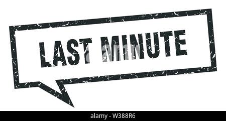 square grunge black last minute stamp Stock Vector Image & Art - Alamy