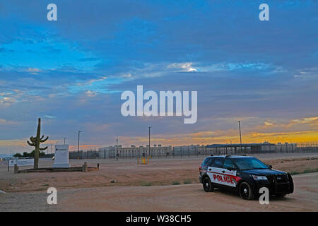 Eloy, Arizona, USA. 12th July, 2019. Lights For Liberty vigil at the ...