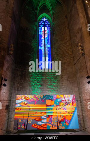 The interior part of the church in Barcelona, Spain Stock Photo - Alamy