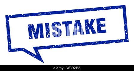 mistake sign. mistake square speech bubble. mistake Stock Vector Image ...
