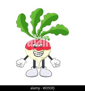 angry face of turnip cartoon character style Stock Vector Image & Art ...