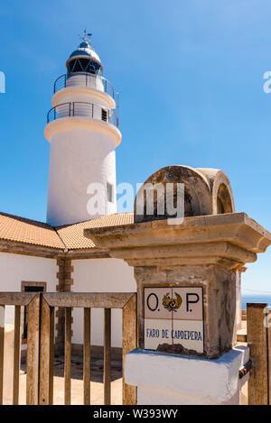 Capdepera Lighthouse on a beautiful day, Mallorca, Spain Stock Photo ...
