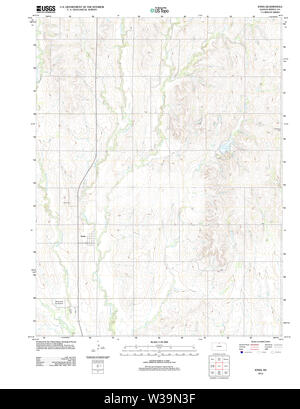 USGS TOPO Map Kansas KS Cullison 20091110 TM Restoration Stock Photo ...