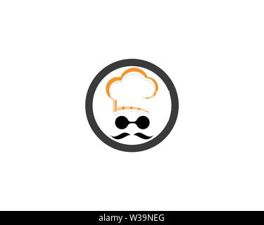 hat chef logo template vector illustration Stock Photo - Alamy