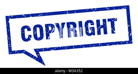 copyright sign. copyright square speech bubble. copyright Stock Vector ...