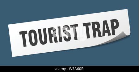 tourist trap sticker. tourist trap square isolated sign. tourist trap ...