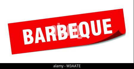 barbeque sticker. barbeque square isolated sign. barbeque Stock Vector ...