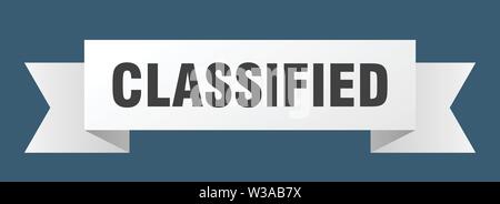 classified ribbon. classified isolated paper banner. sign Stock Vector ...