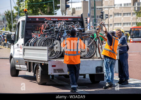 Utrecht, Netherlands, bicycle traffic in the city center, 60% of ...