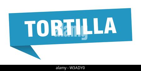 tortilla speech bubble. tortilla sign. tortilla banner Stock Vector ...