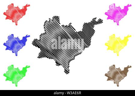 Azuay Province (Republic of Ecuador, Provinces of Ecuador) map vector ...