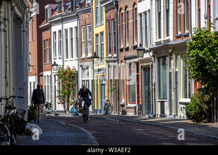Utrecht, Niederlande, Altstadt, Haverstraat, Altstadthäuser, Laternen ...