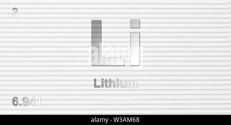 Lithium chemical element atomic data illustration backdrop Stock Photo ...
