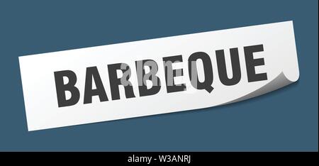 barbeque sticker. barbeque square isolated sign. barbeque Stock Vector ...
