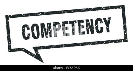 competency sign. competency square speech bubble. competency Stock ...