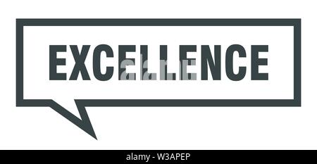 excellence sign. excellence square speech bubble. excellence Stock ...